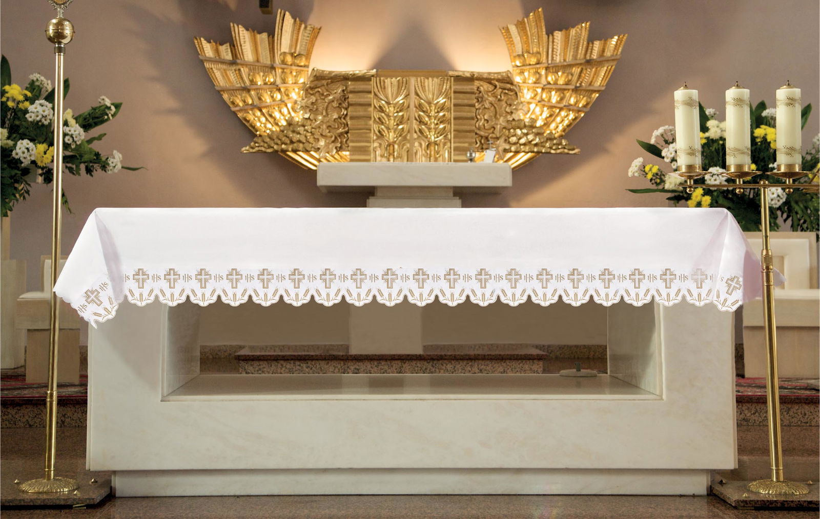 Altar Cloth Crosses Embroidery