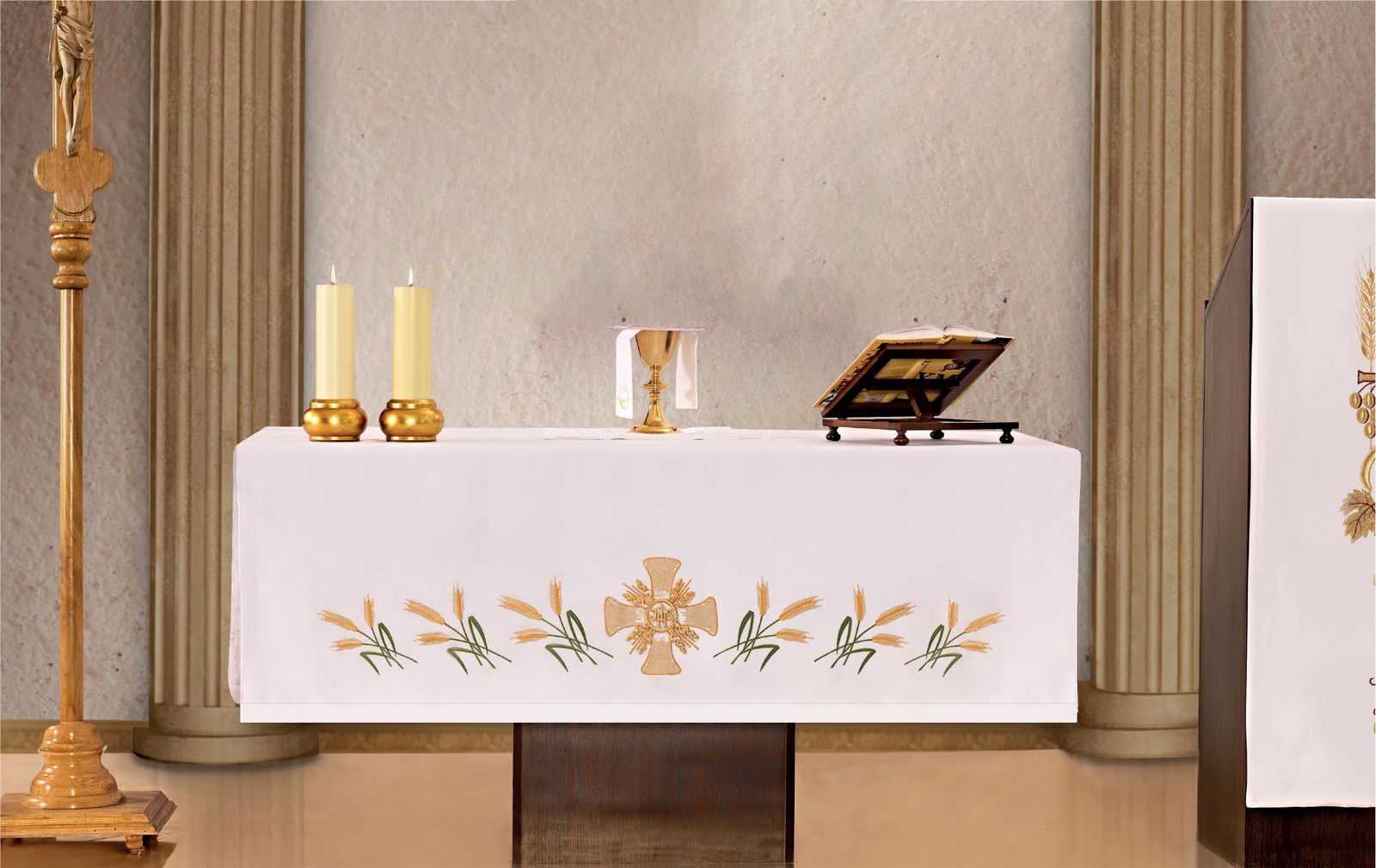 Altar Tablecloth Cross Embroidery