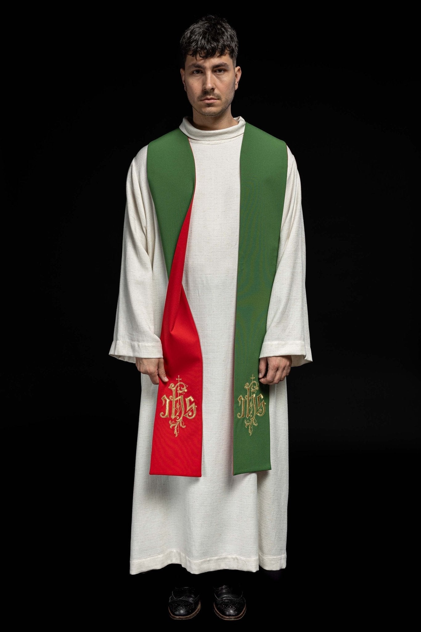 Double-Sided IHS Stole Green/Red