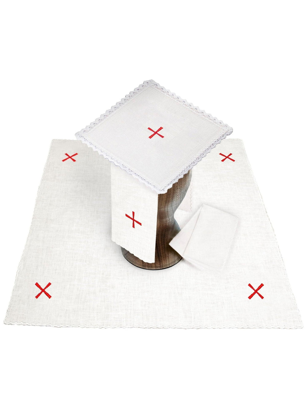 Embroidered Altar Linen Red Cross