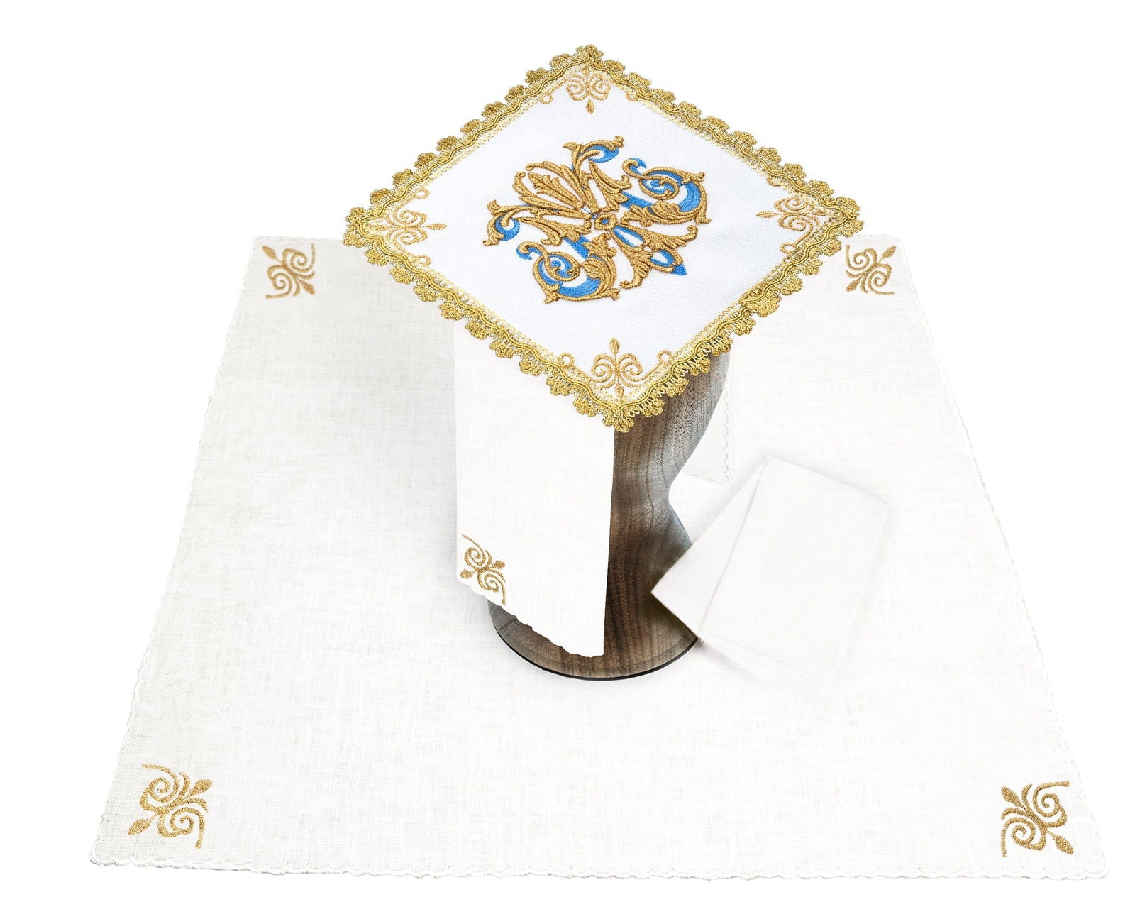 Embroidered Chalice Linens Marian Symbol