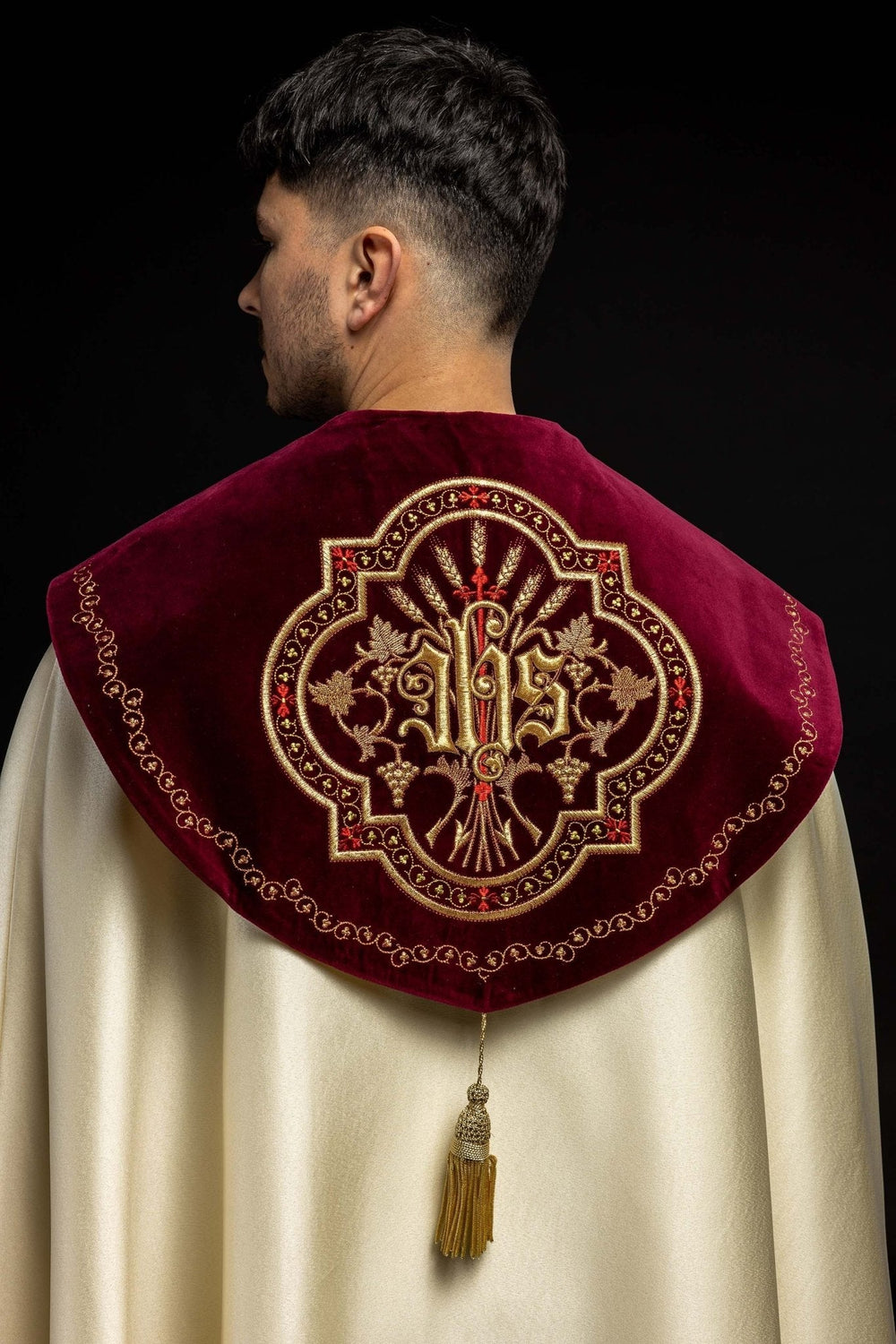 Embroidered Cope Velvet Gold JHS