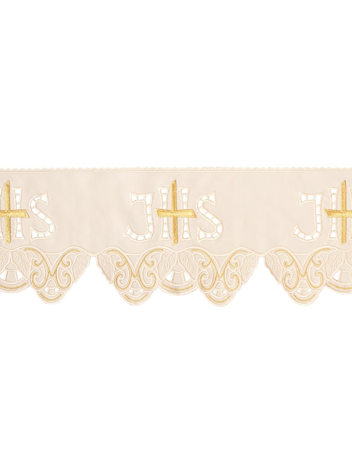 Ivory Altar Cloth IHS Cross