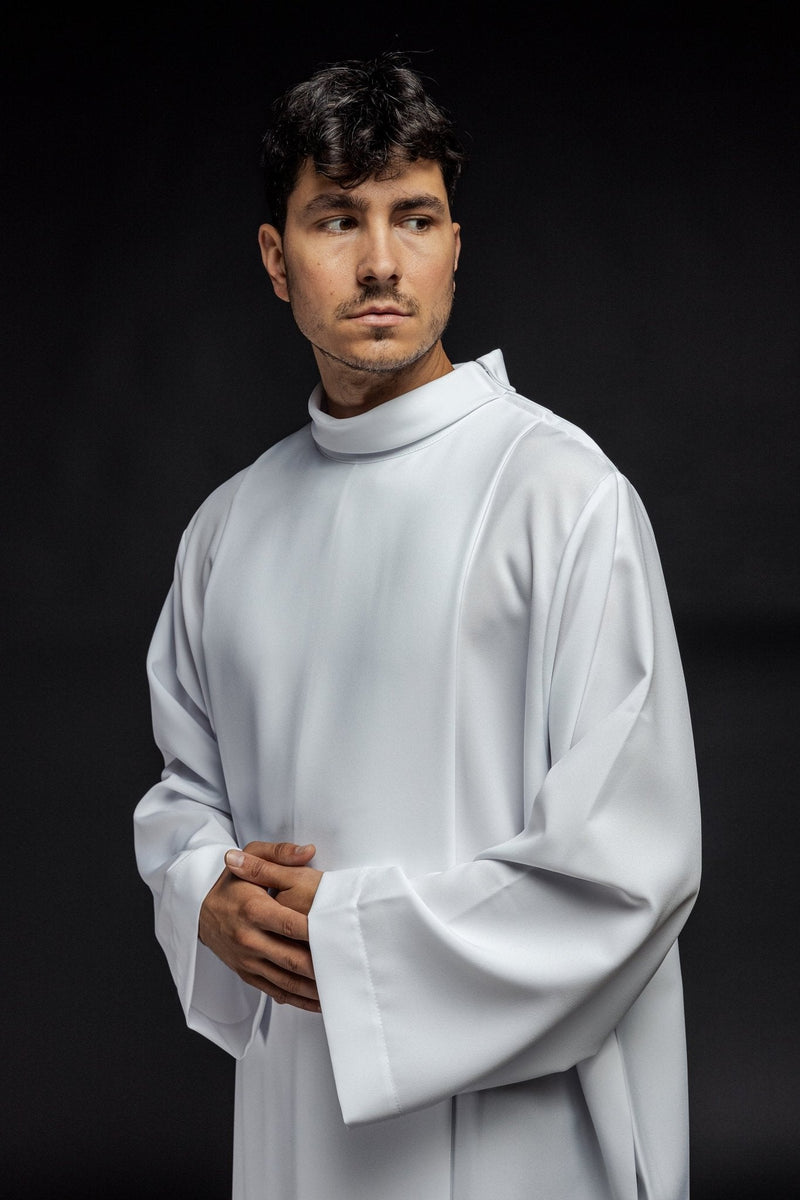 Embroidered Priest Alb White