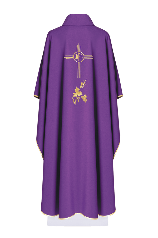 Purple Chasuble IHS Motif