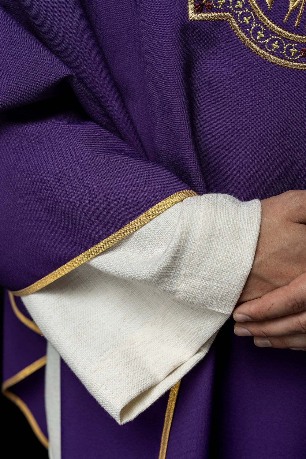 Purple Chasuble IHS PAX Embroidery