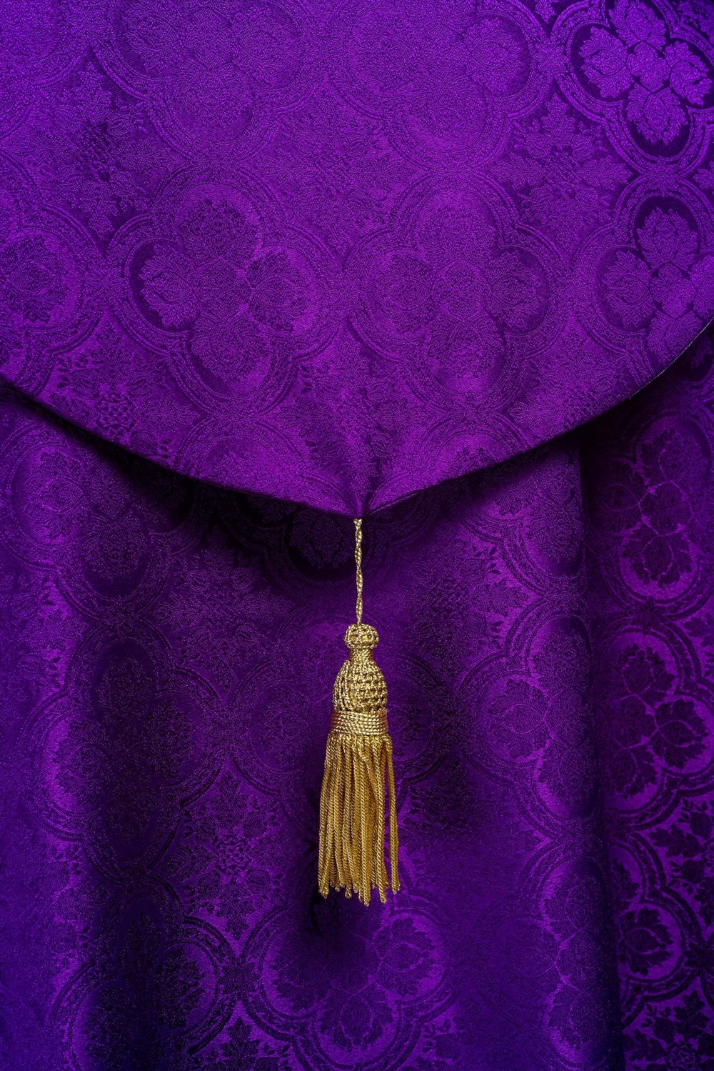 Purple Liturgical Cope Jacquard Fabric