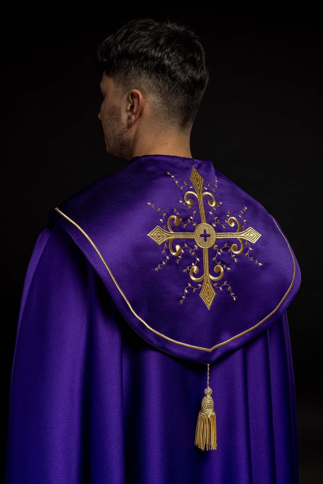 Purple Priests Cope Embroidered
