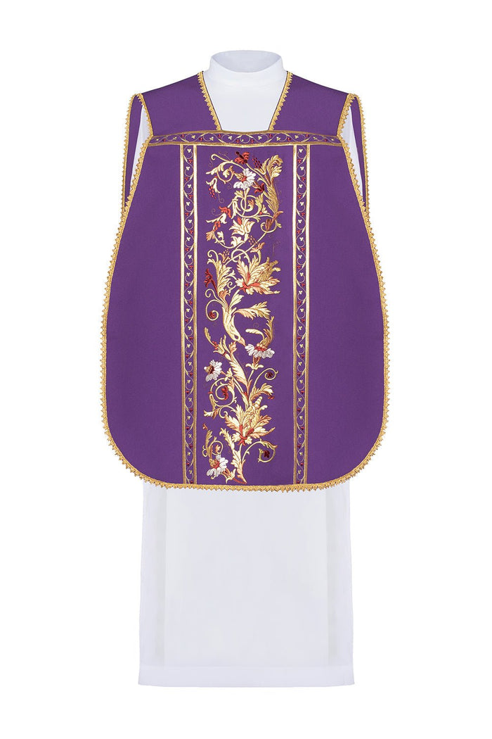 Purple Roman Chasuble Sacred Heart